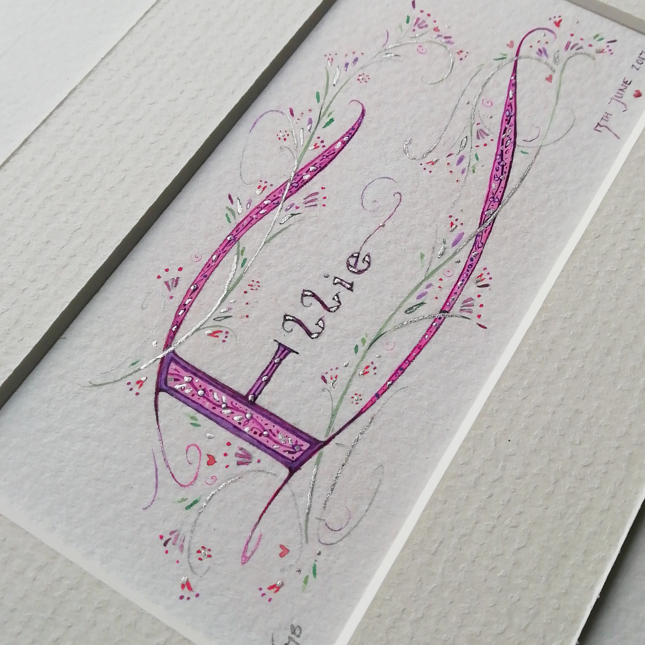 Lettering for sisters, Ellie and Emily – Tamsin Mary Bridge